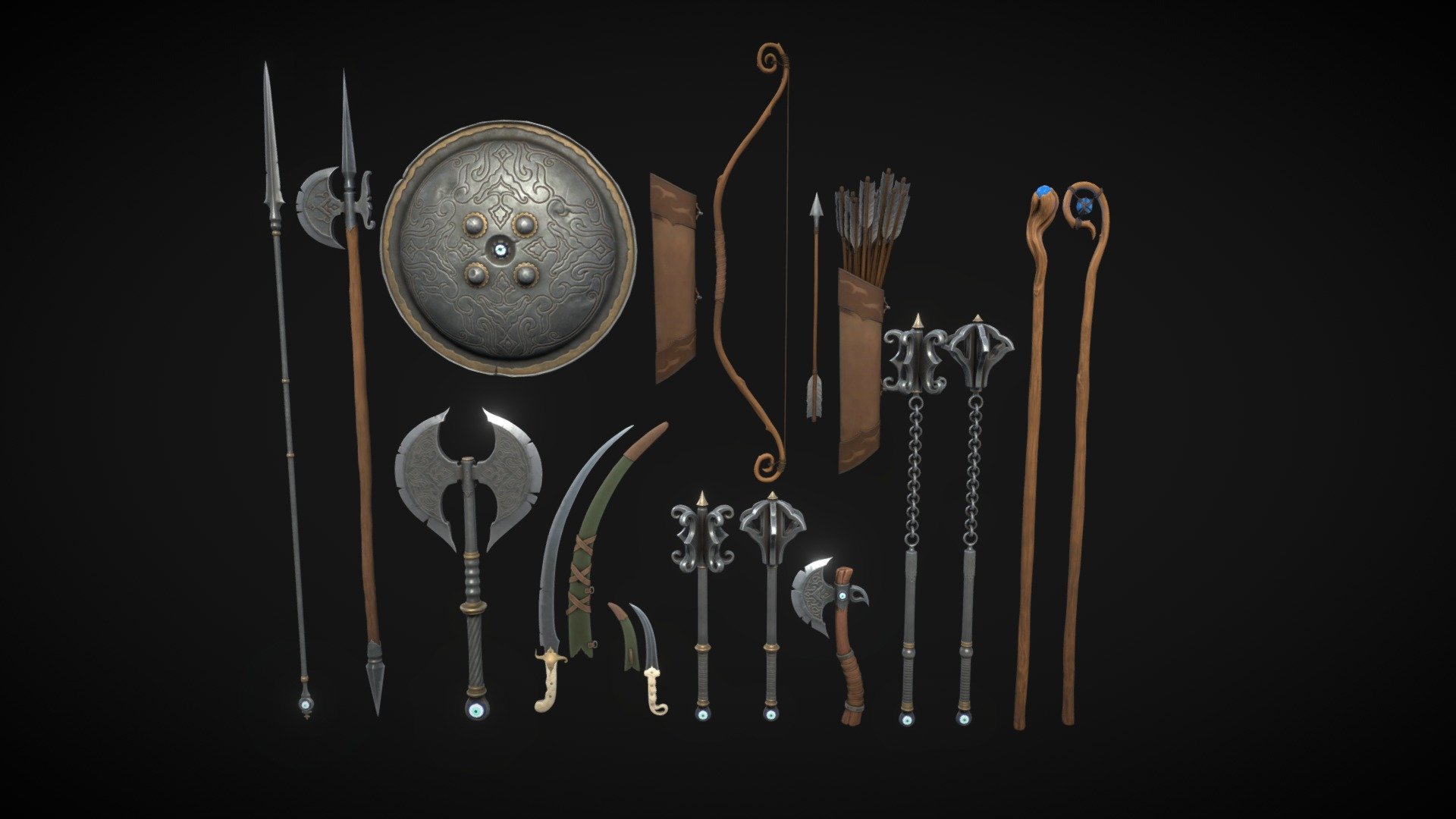 Stylized-Realism Weapon Pack (SM & SK) - Buy Royalty Free 3D model by ...