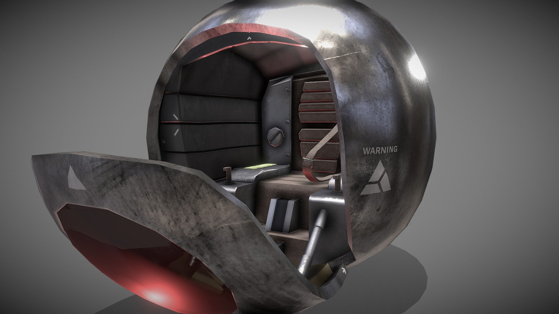 DBZ space pod LOW POLY-NO BAKE - Download Free 3D model by AlejandroRY ...