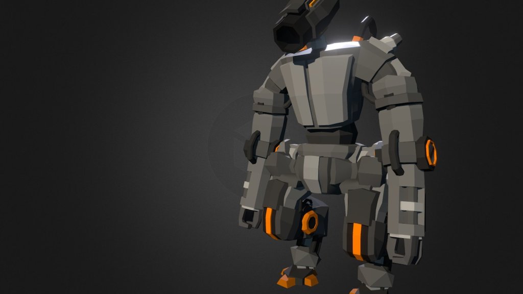 low poly mech wip pt. 2 - 3D model by Callen [549b6d5] - Sketchfab