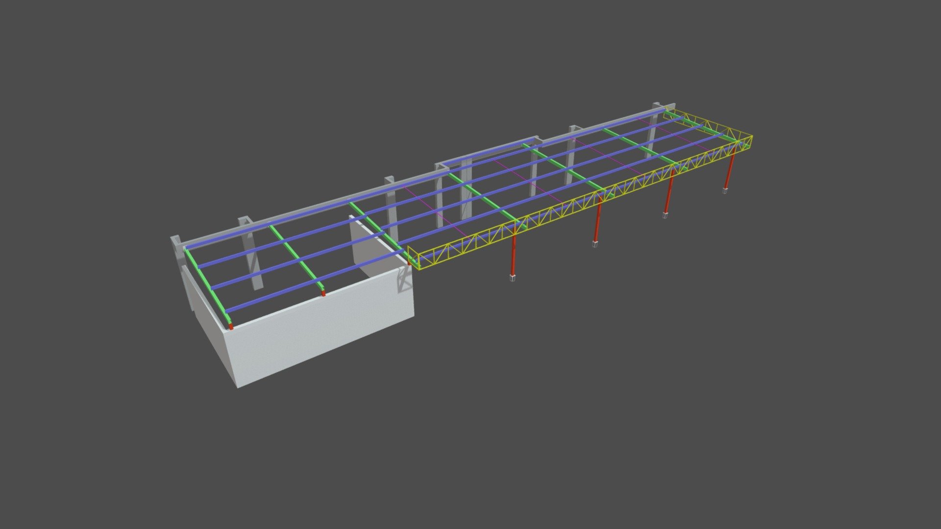 Cobertura Metálica BlocoA - 3D model by Breno Oliveira Engenharia ...