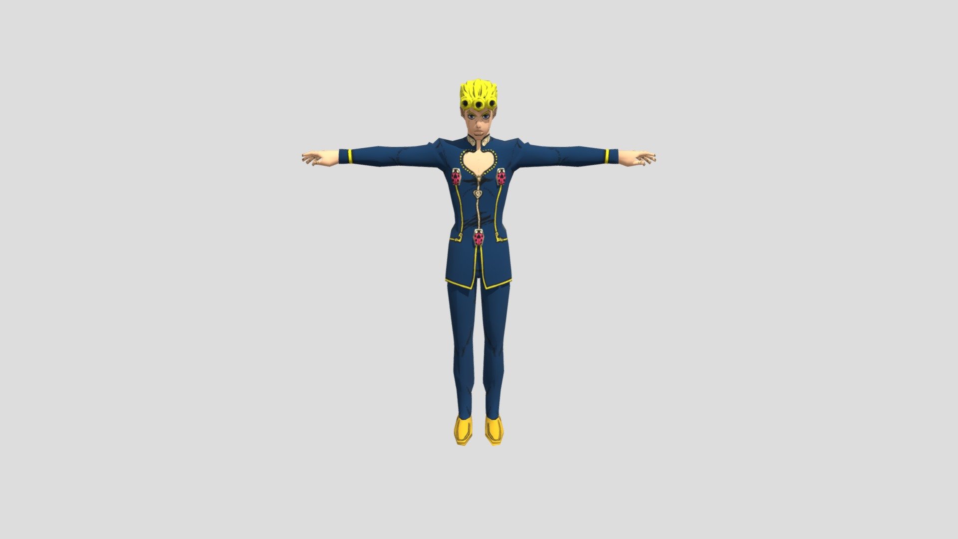 Giorno Giovanna (GGBA) - Download Free 3D model by Final Fantasy Sonic ...