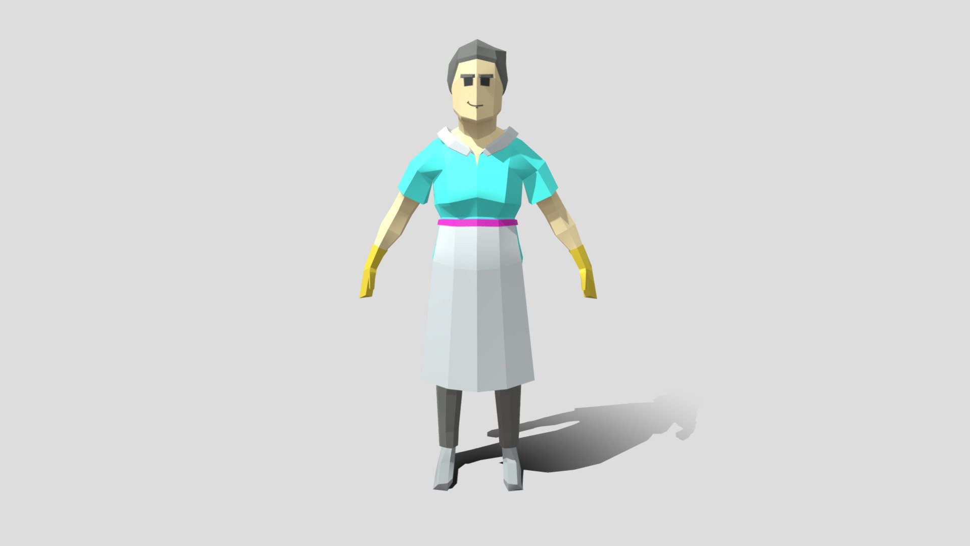 Low Poly Lunch Lady - 3D model by brandon15welch [54a0fc1] - Sketchfab