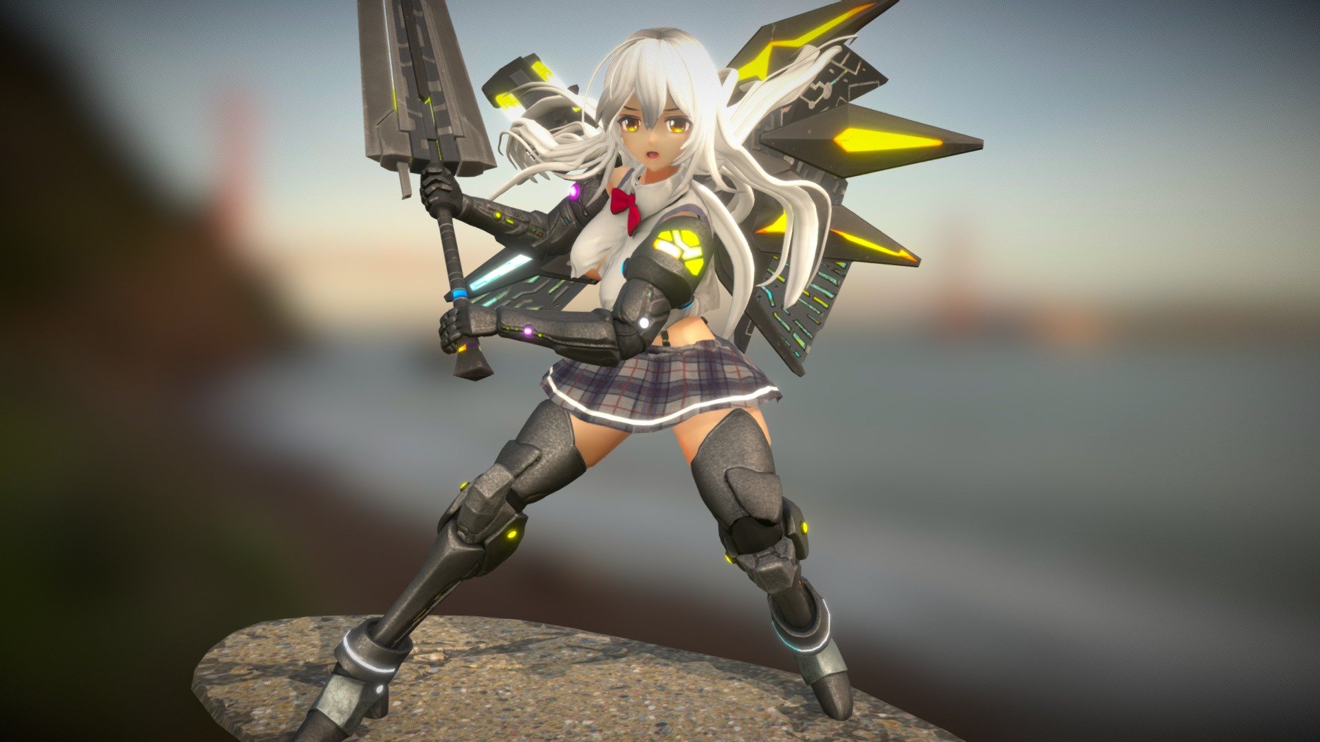 Mecha Girl Battle Battle Mecha Girl 01 3D Model By Bta_kelorinjo