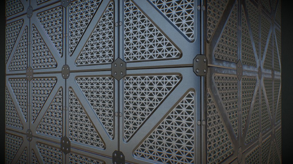 SciFi Grate - 3D model by Dustin (@dtinkler) [54a3db6] - Sketchfab