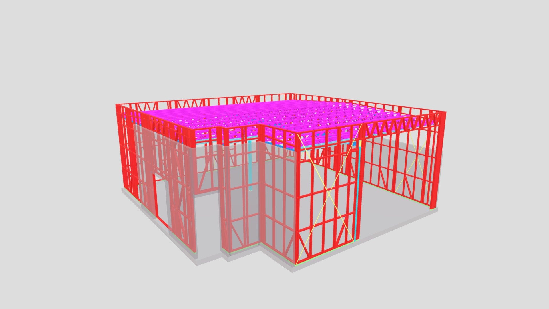 Warehouse - Wasseiges - Light Steel Frame - 3D model by EM & PO -XYZ ...