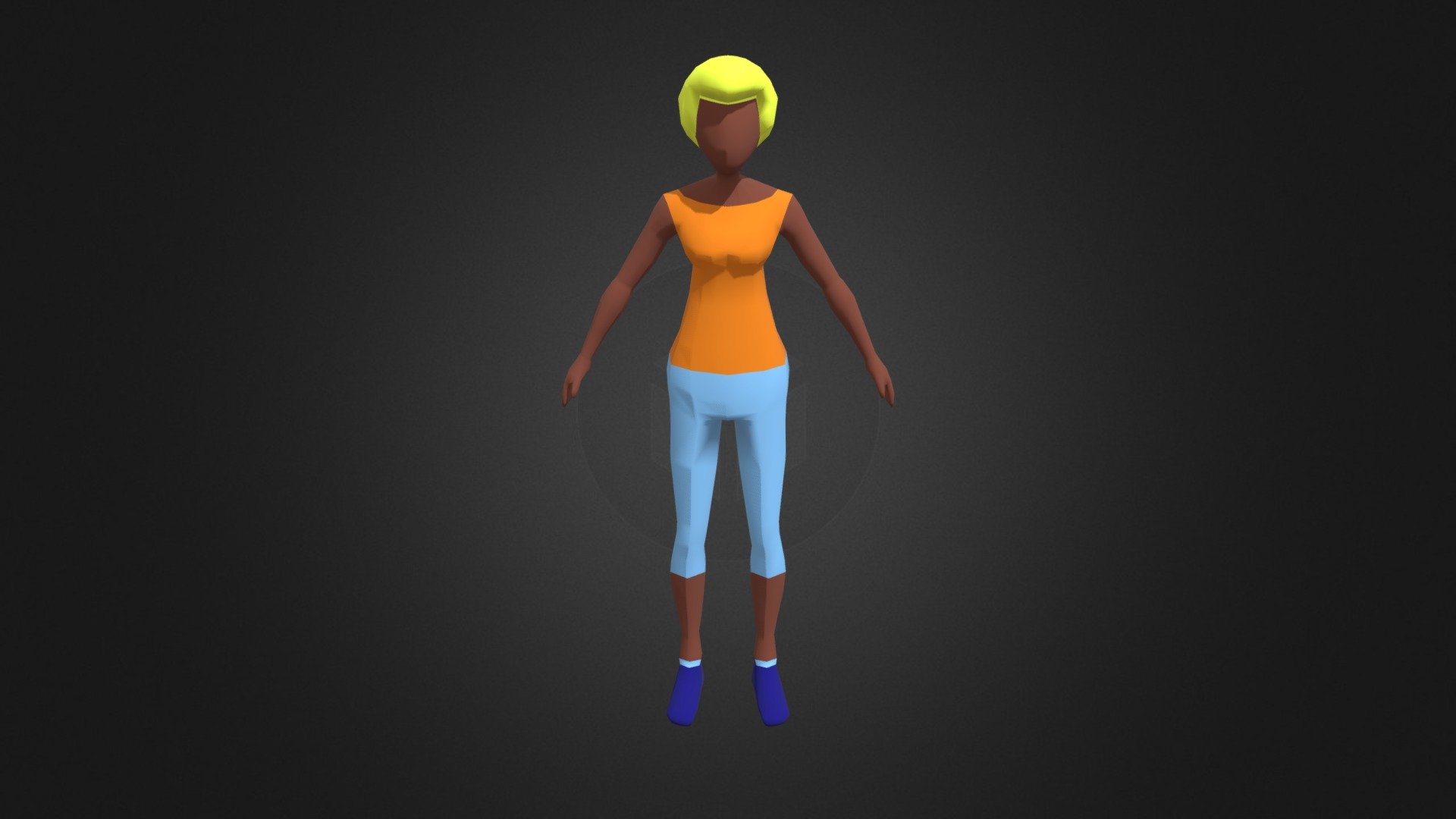 Female Low Poly Game Character - Download Free 3D model by ...