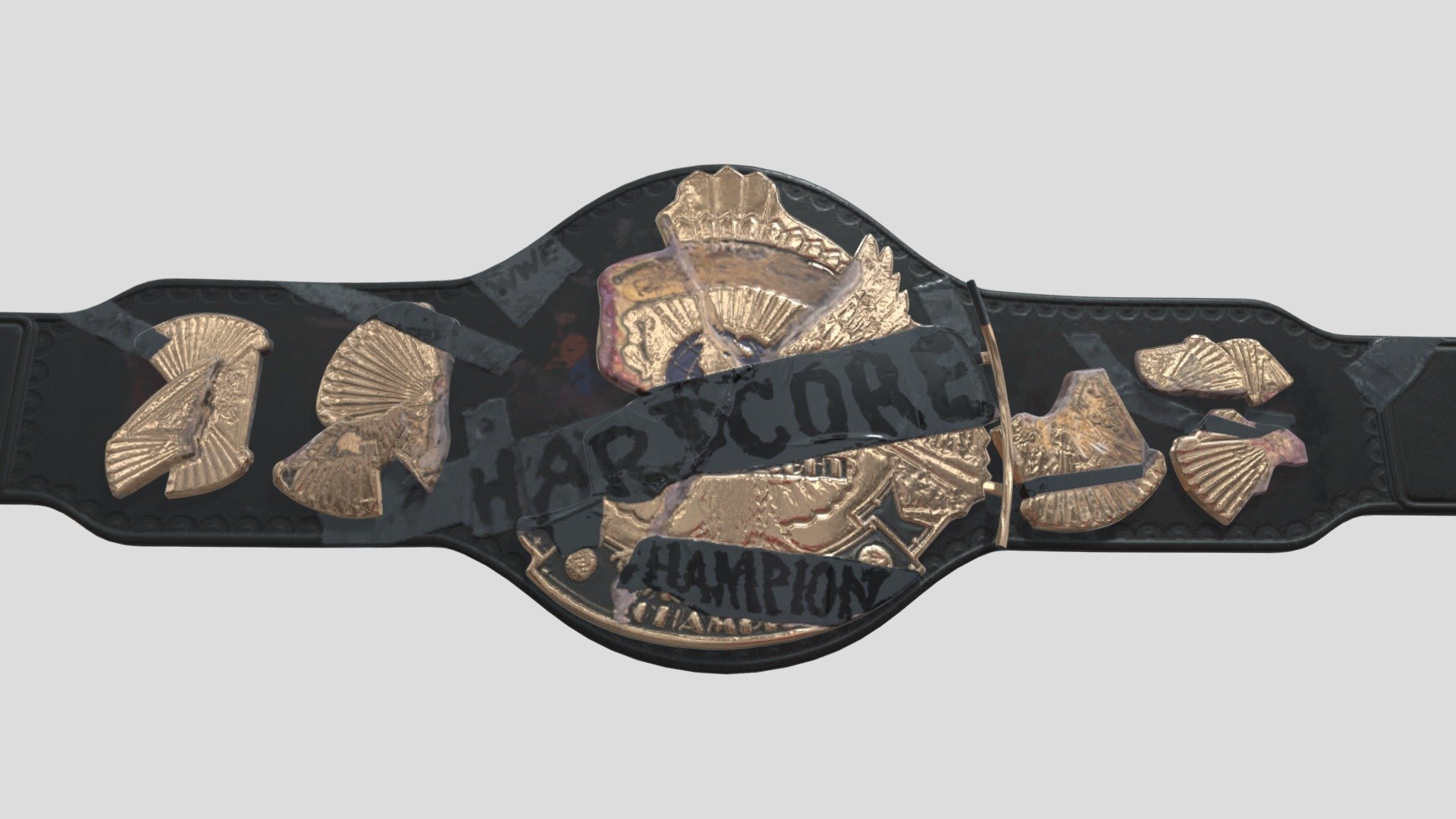 WWE - HARDCORE CHAMPION BELT - Download Free 3D model by RadioactiveAG ...