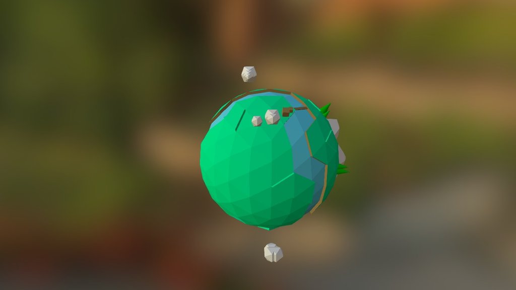 low pol planet - 3D model by nightfrolicker [54a776e] - Sketchfab