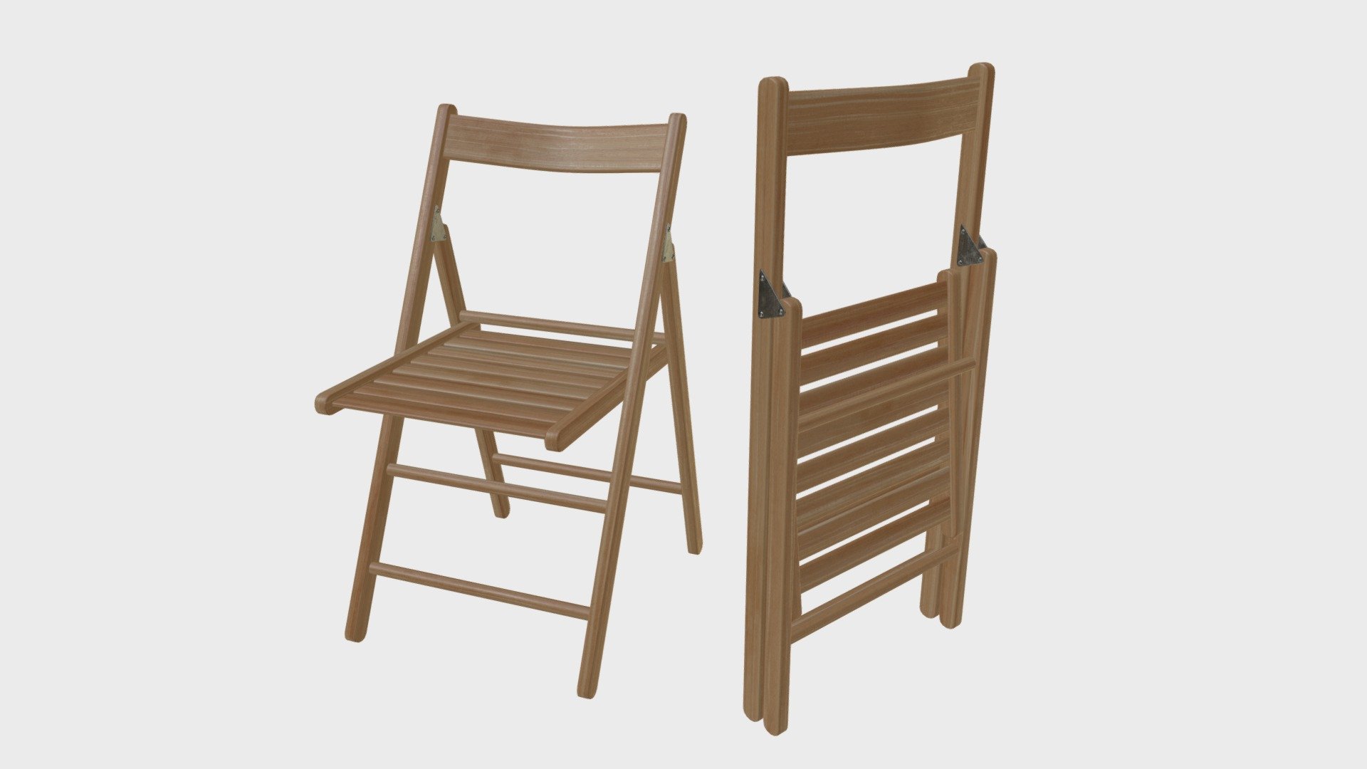 Wooden folding chairs - Buy Royalty Free 3D model by FrancescoMilanese ...