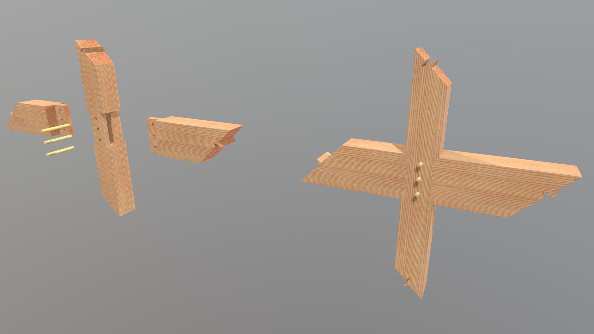 Offset Tenon - 3D model by Timber Frame HQ (@timberframehq) [54abe02 ...