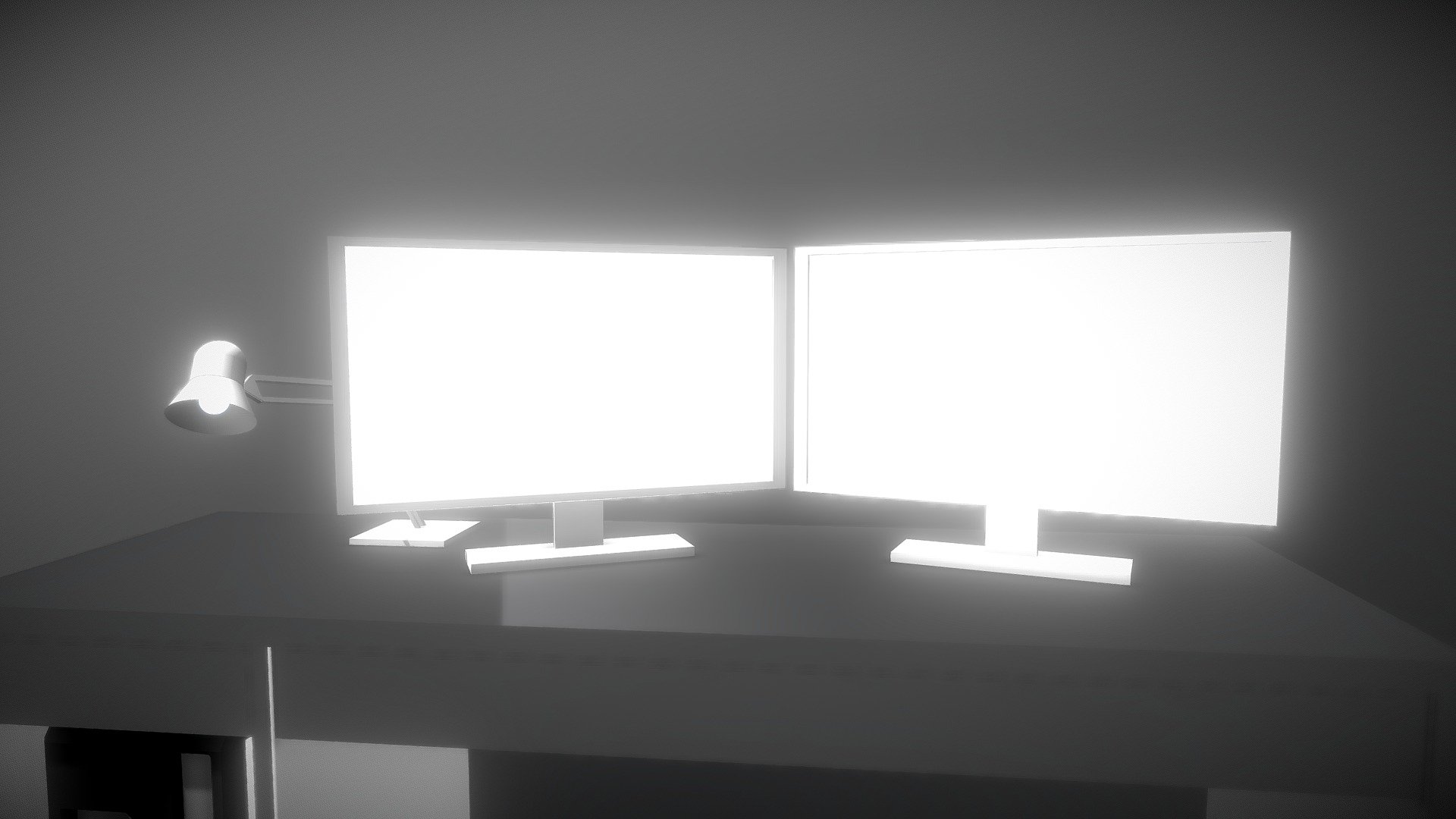 Grey scale Desk - Download Free 3D model by Akouo [54ac863] - Sketchfab