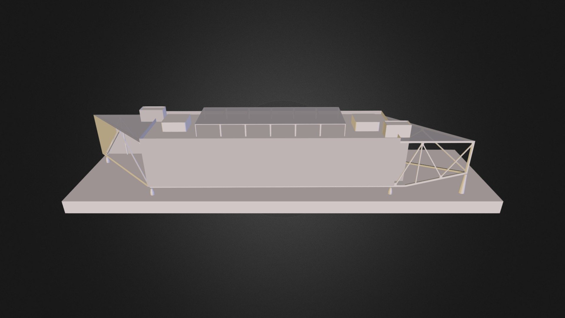 Office Building- Paper Model with Color Material - 3D model by ...