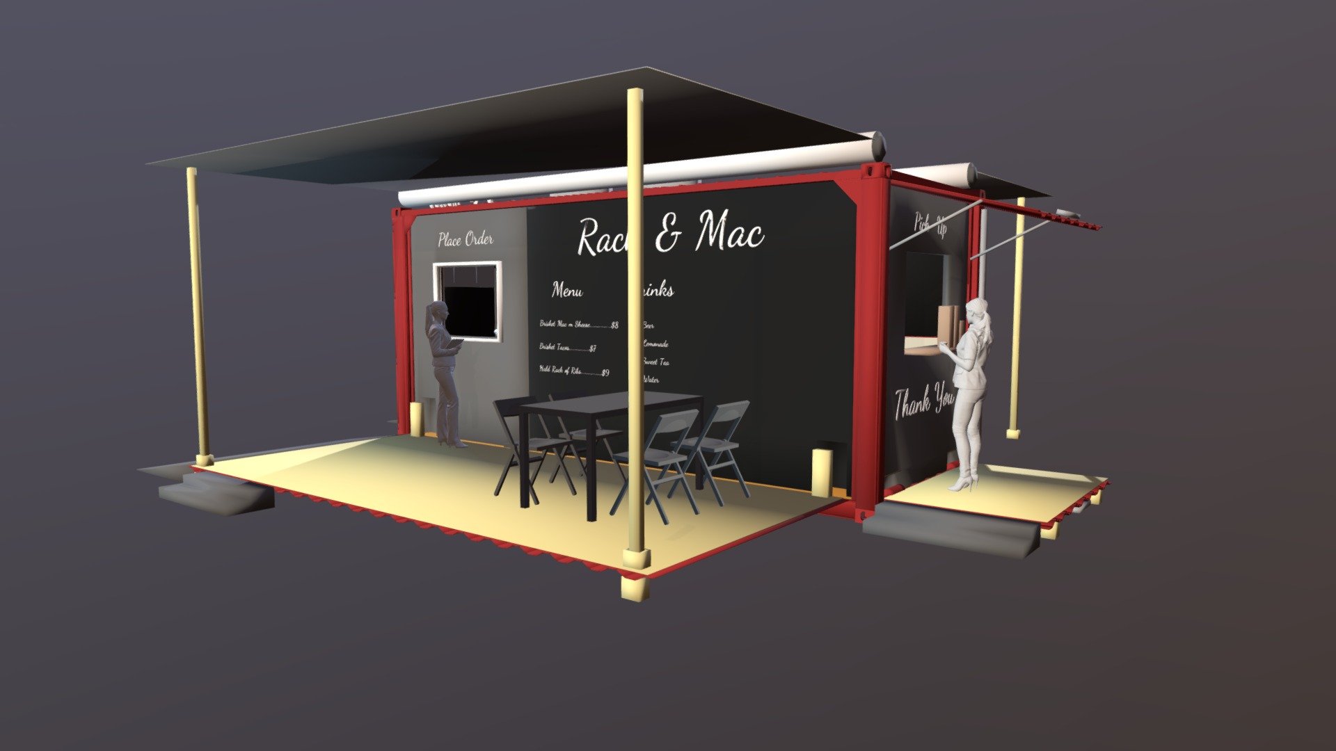 Pop Up Food Spot - 3D model by influent media (@jalilsexton) [54b59c9 ...