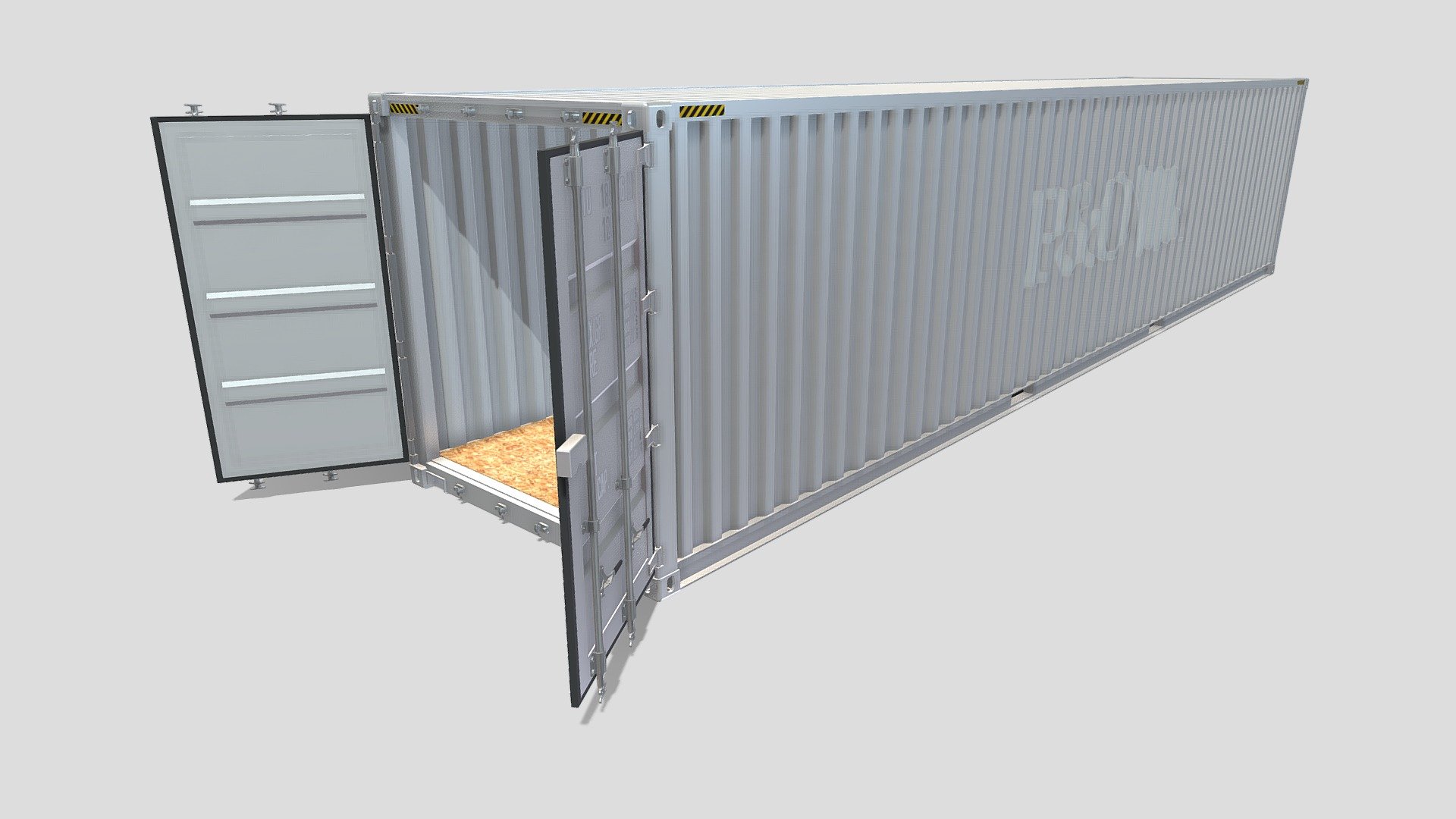 40ft Shipping Container PO v2 - Buy Royalty Free 3D model by ...