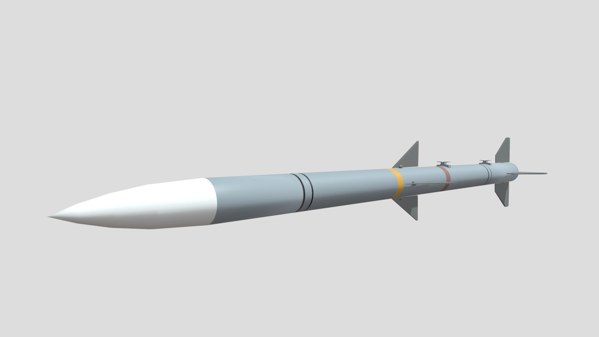 Aim-120_AMRAAM - 3D model by iqokay [54b7a42] - Sketchfab