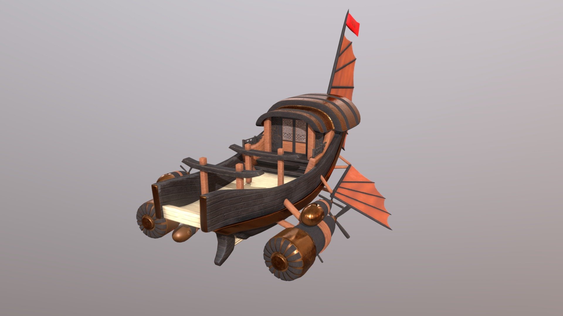 Pirate Airship - 3D model by Sarngond [54b82d5] - Sketchfab