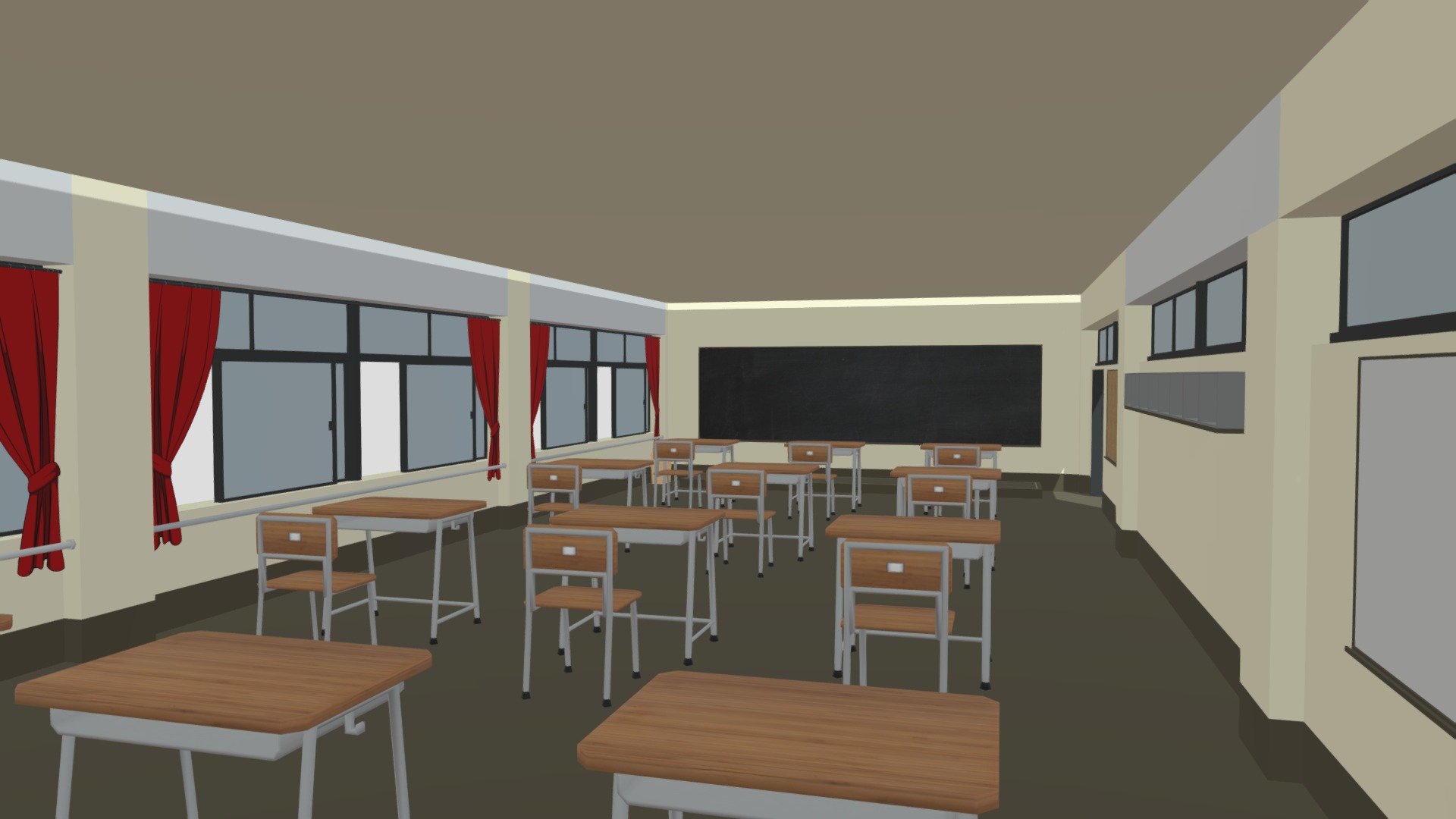 Japanese Classroom - Download Free 3D model by ouz209 [54bdec1] - Sketchfab