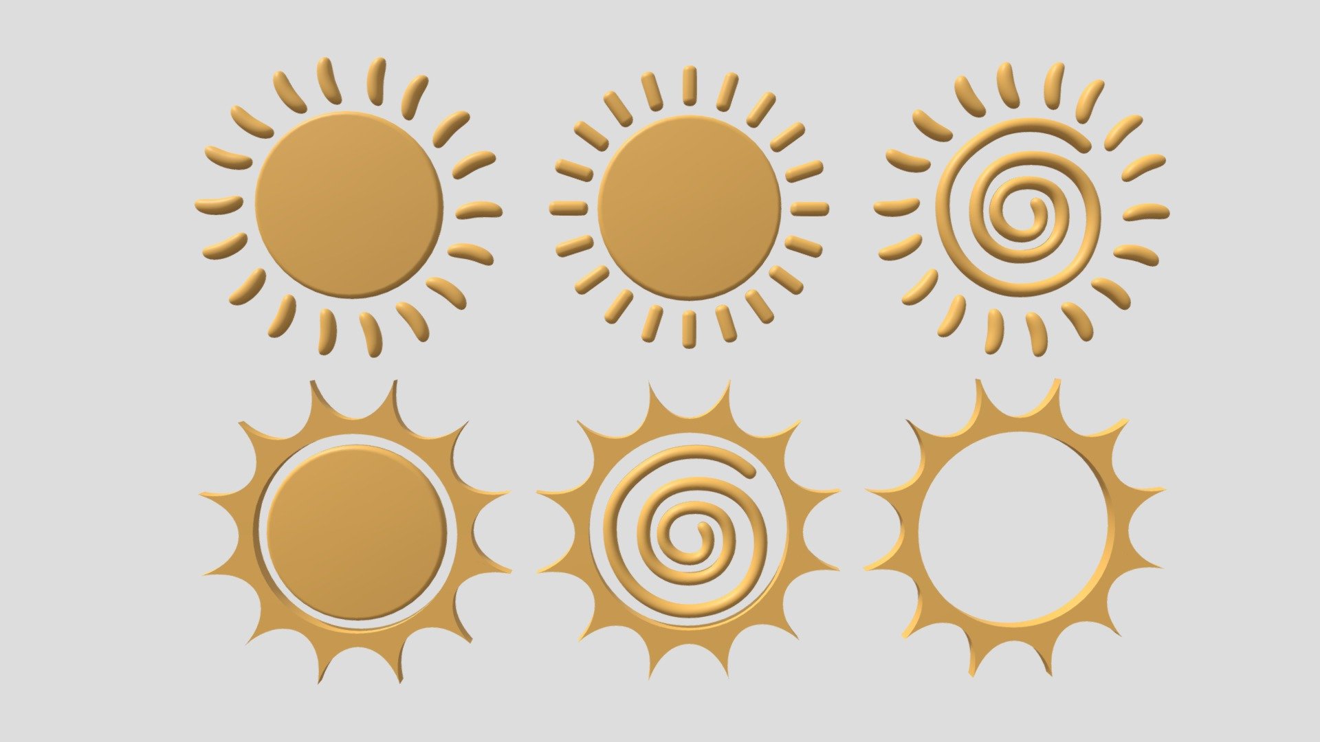 Cartoon Cute Sun Collection - Buy Royalty Free 3D model by Philip Storm ...
