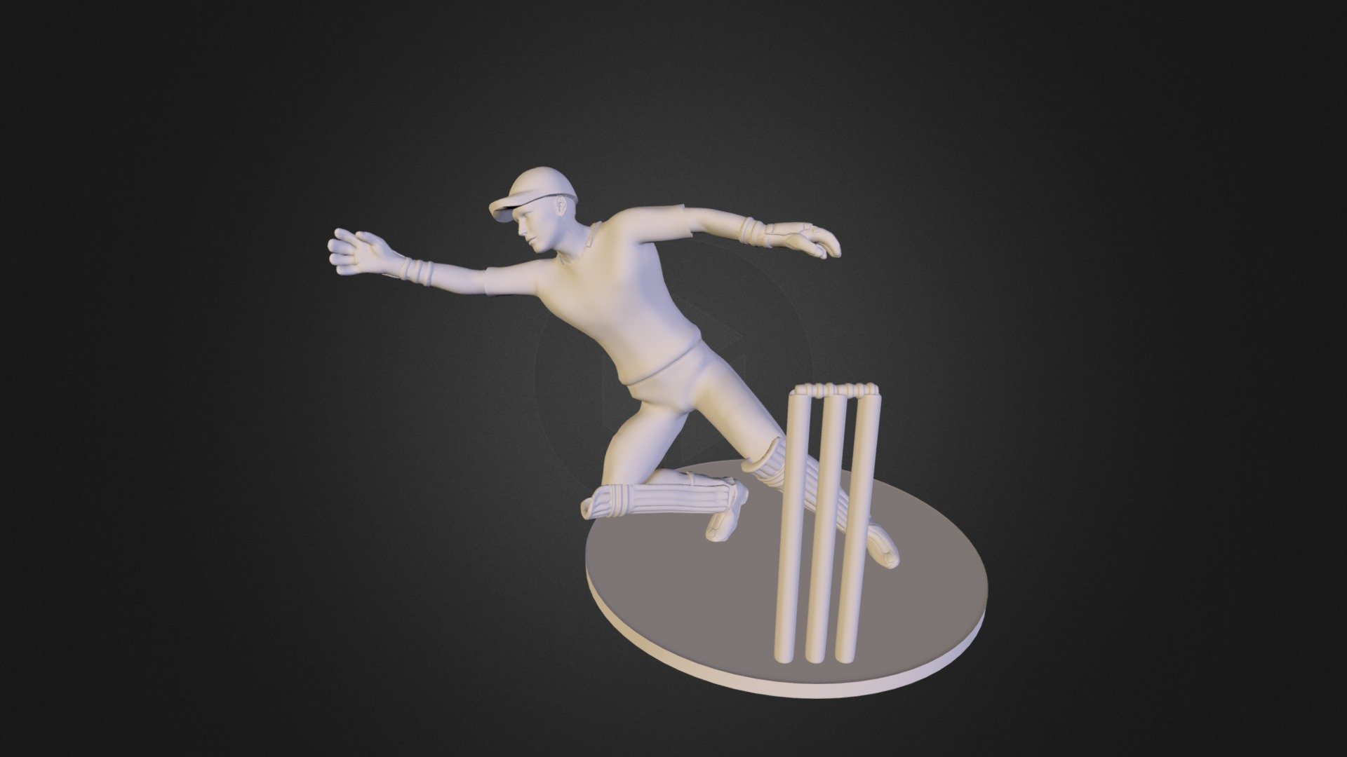 Pose # 6: Wicket Keeper - Catch - 3D model by iPlay4Keeps (@3diotz ...