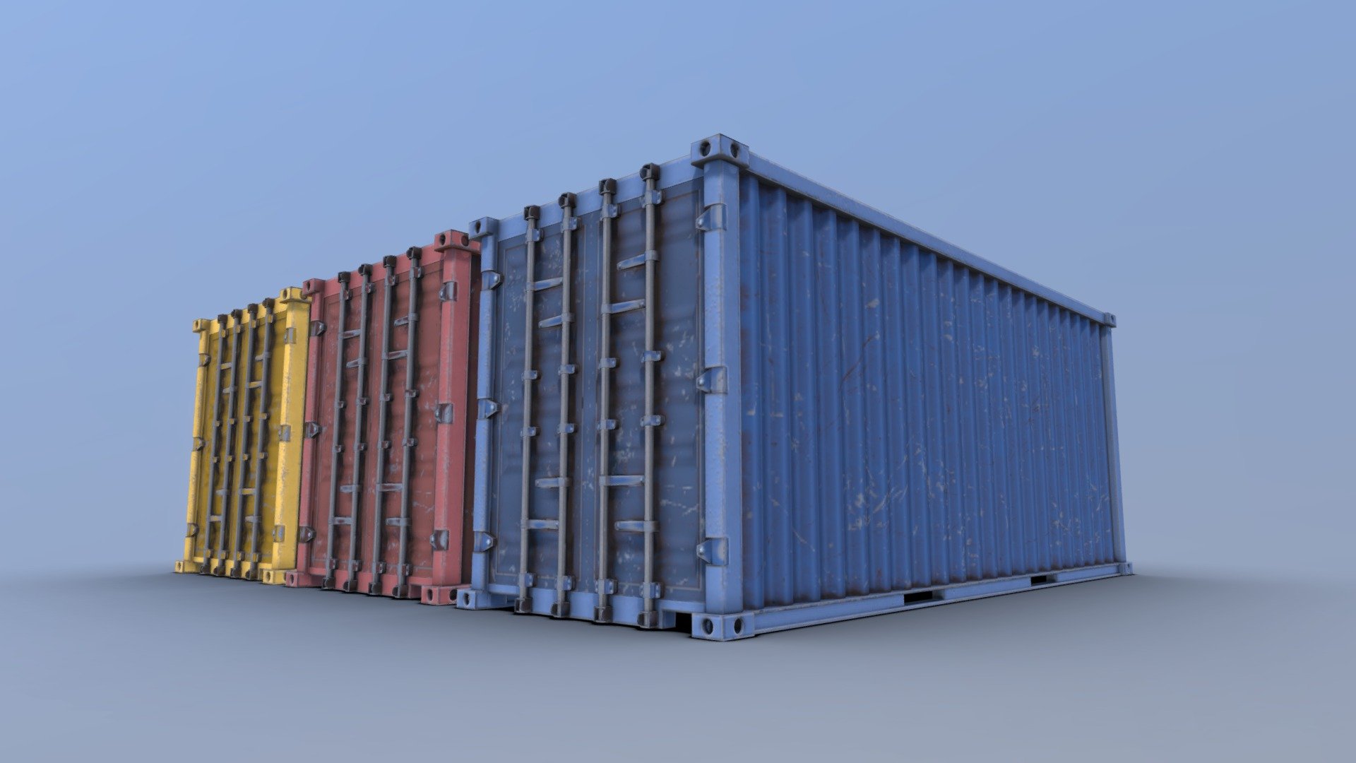 Shipping containers - Download Free 3D model by ForevereQ [54ce322] - Sketchfab