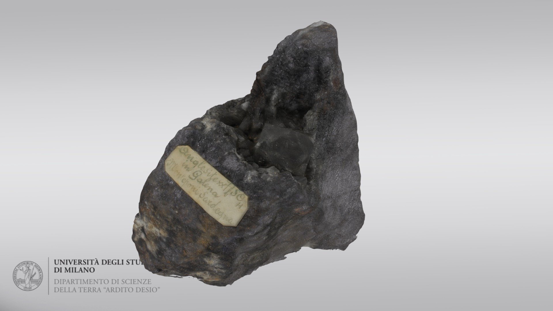 anglesite in galena - 3D model by Department of Earth Sciences "Ardito ...