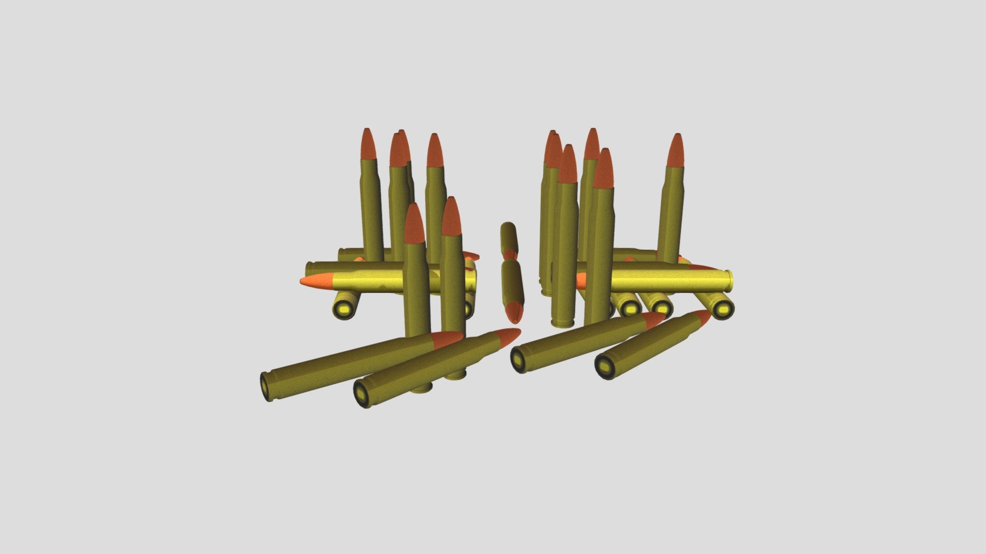 Low Poly 5.56x45mm Catridge Cluster - 3D model by Forwardnow27 [54d5135 ...