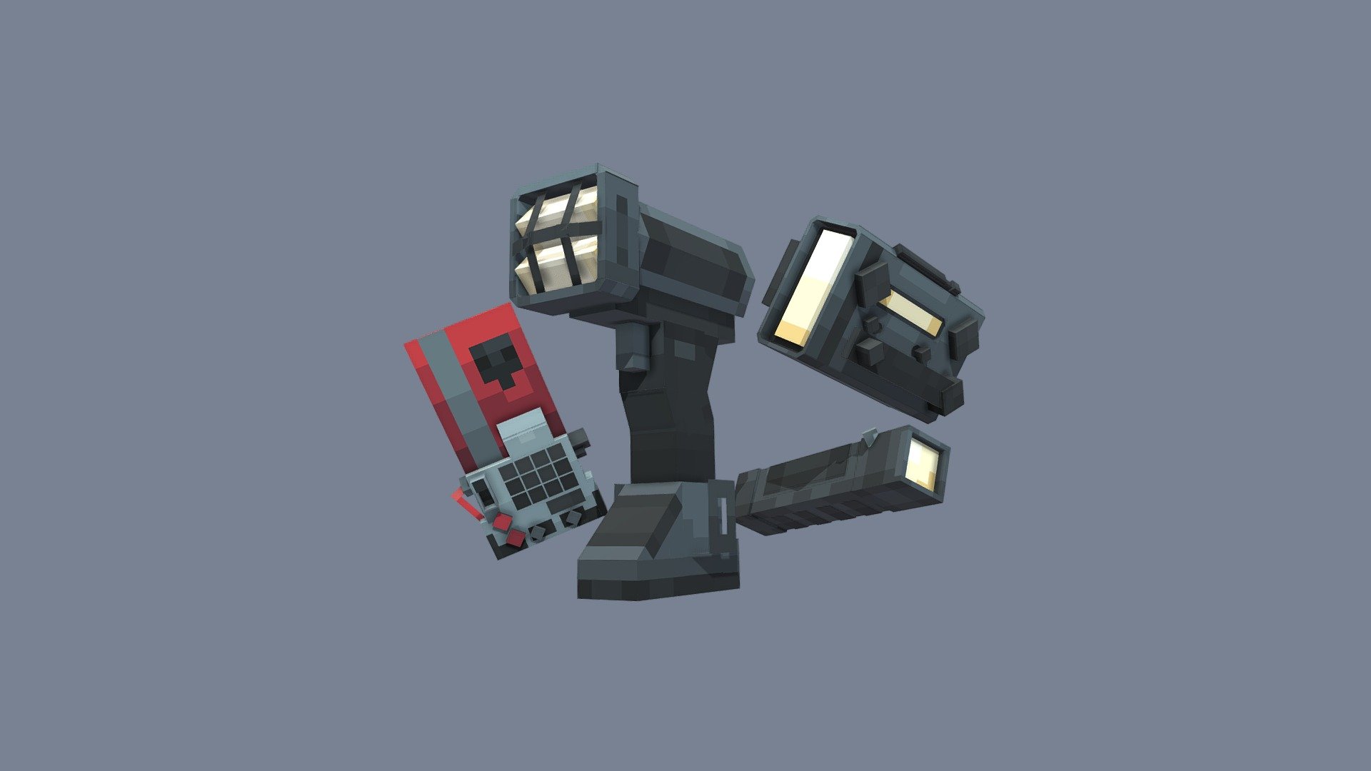 A set of items from Pressure - 3D model by Tujhrex [54d817c] - Sketchfab