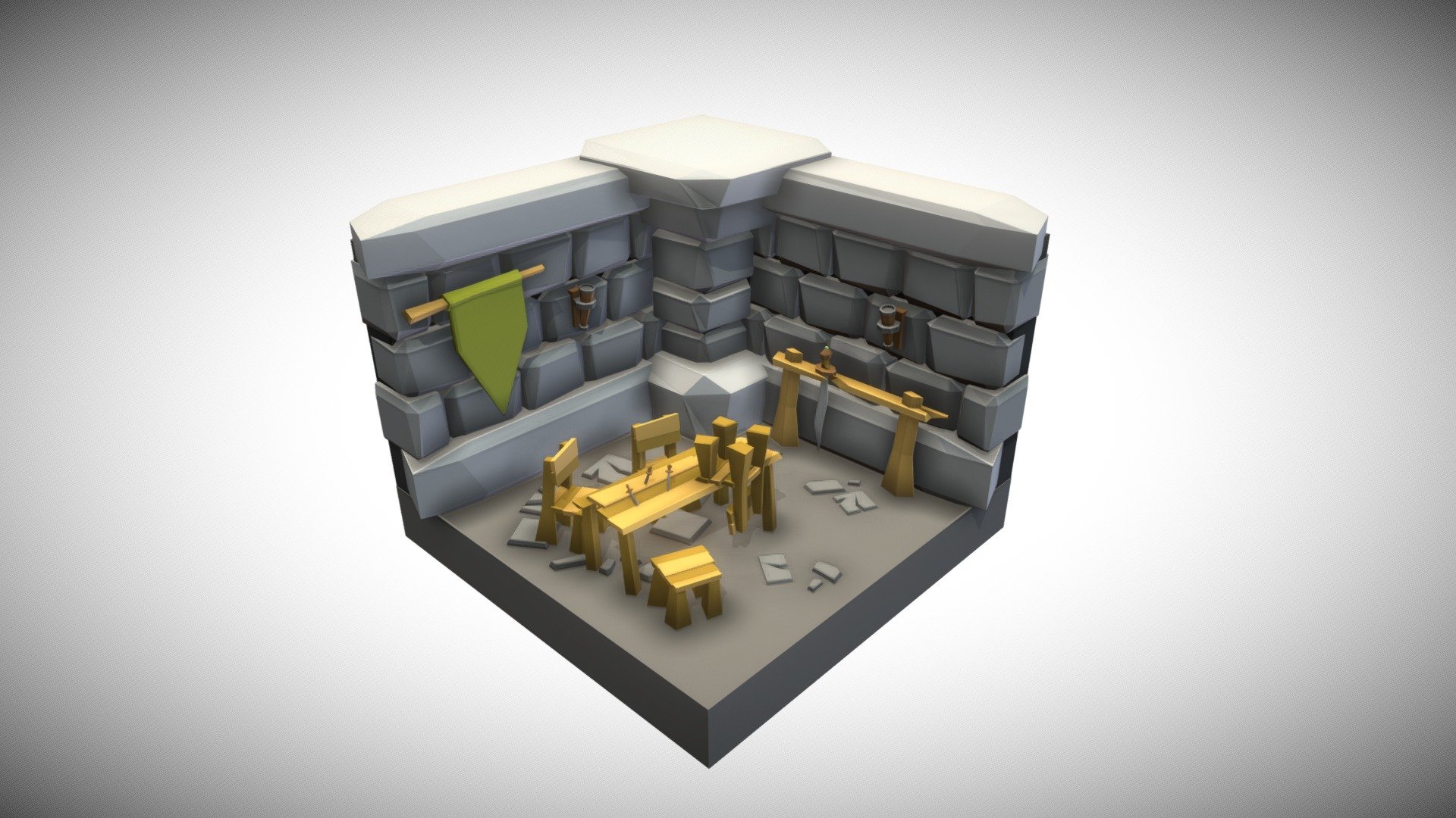 Dungeon Room - 3D model by paskix_ [54d825f] - Sketchfab