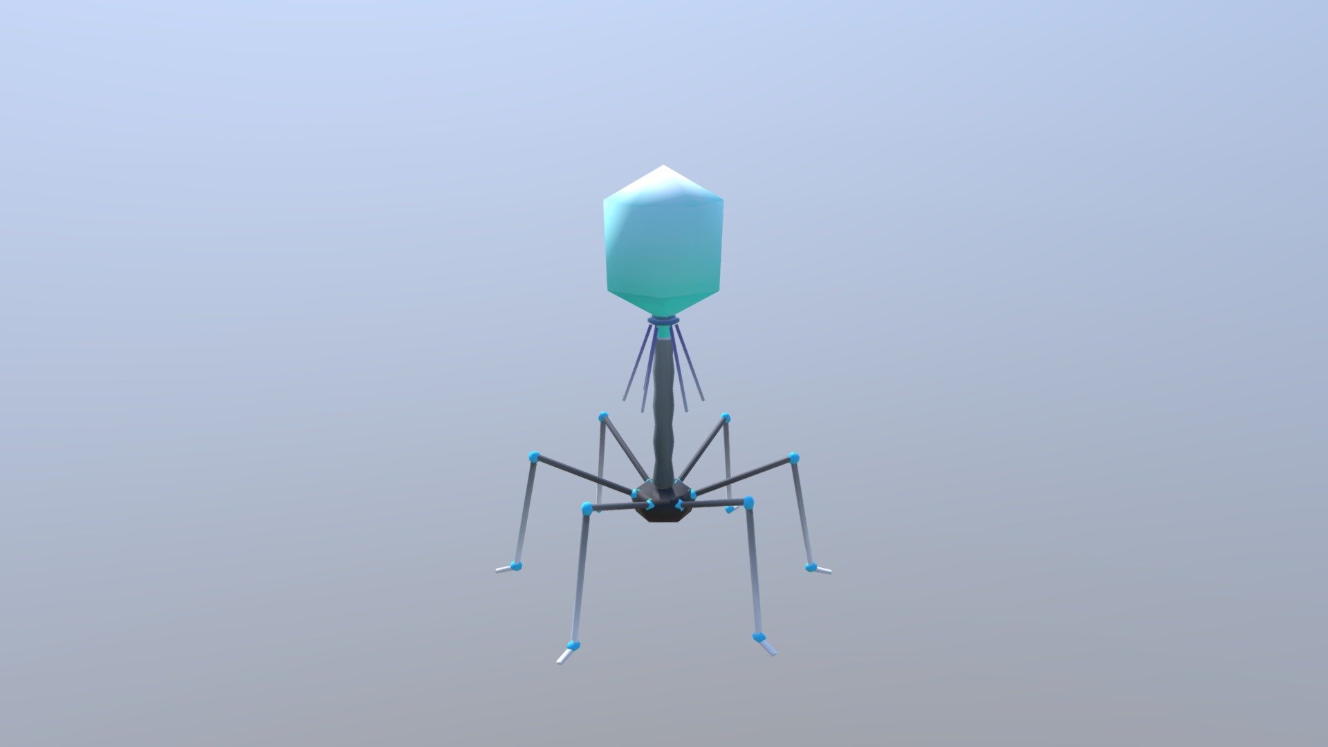 BacterioPhage - 3D model by Endo (@SateRaito) [54dbe99] - Sketchfab