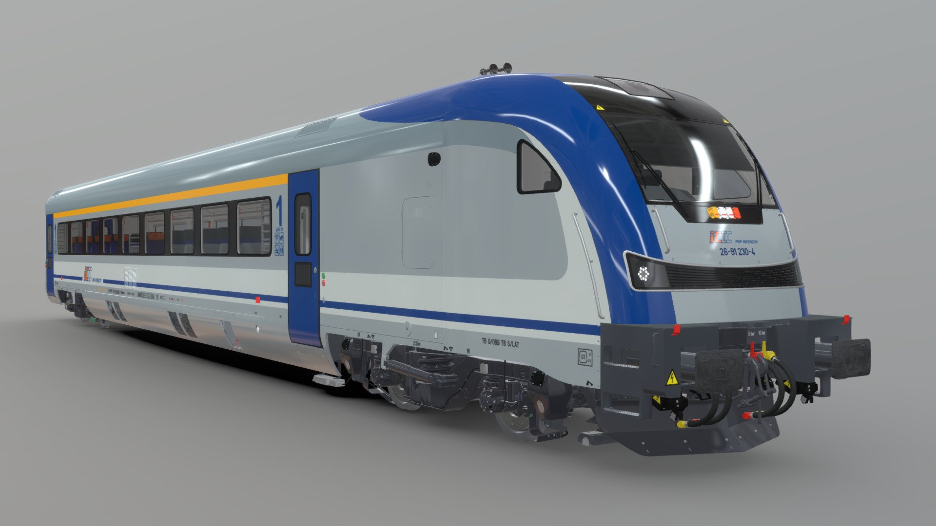 Modern Passenger Railroad Control Car - Buy Royalty Free 3D model by Voynaroveech [54e009f ...