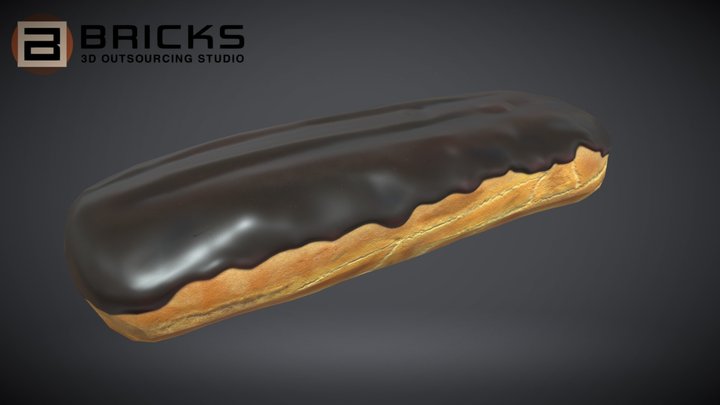 Chocolateeclair3dasset 3D models - Sketchfab