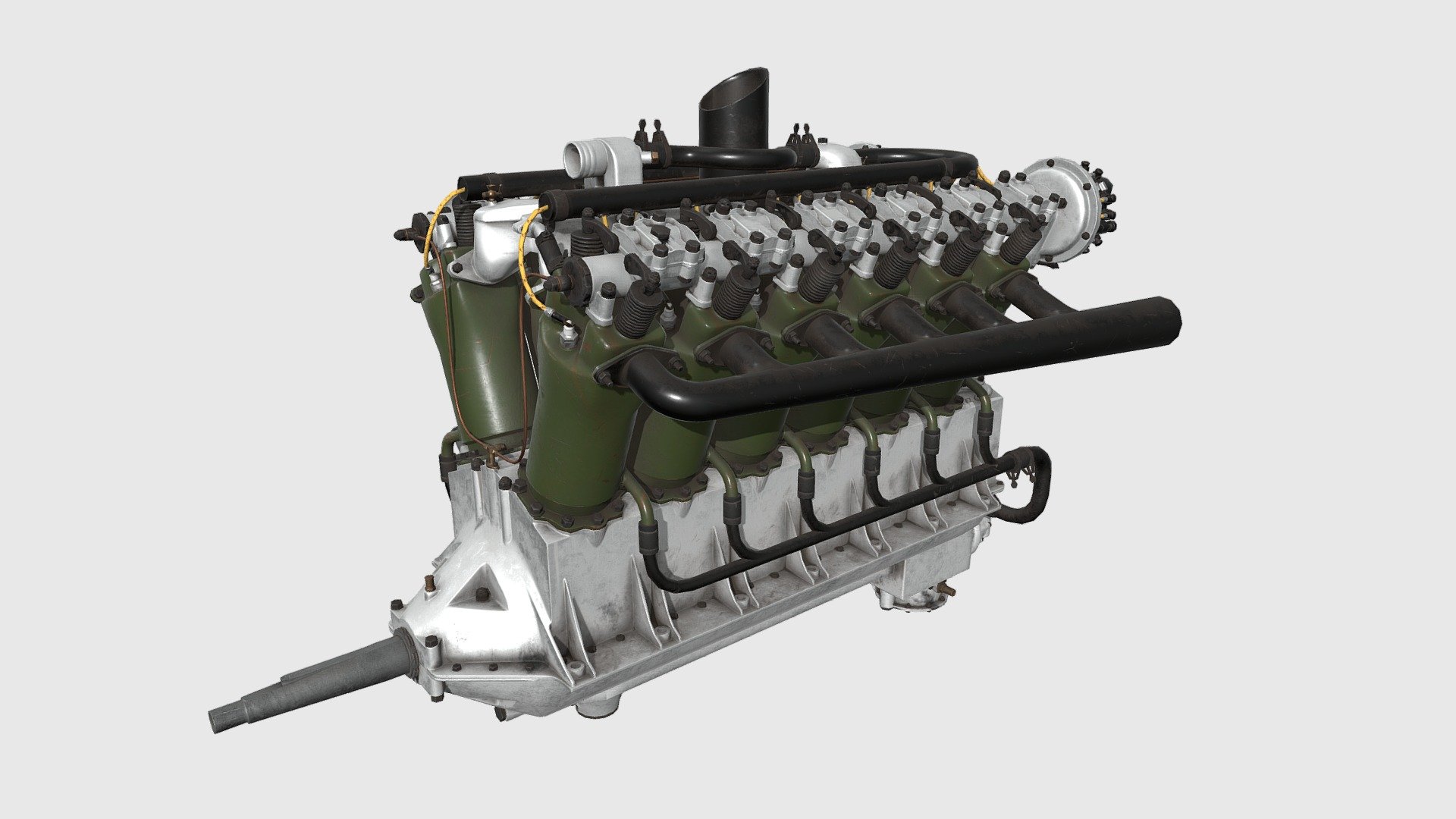 Liberty L-12 Aircraft Engine - 3D model by Dennis Peel (@Whaky ...