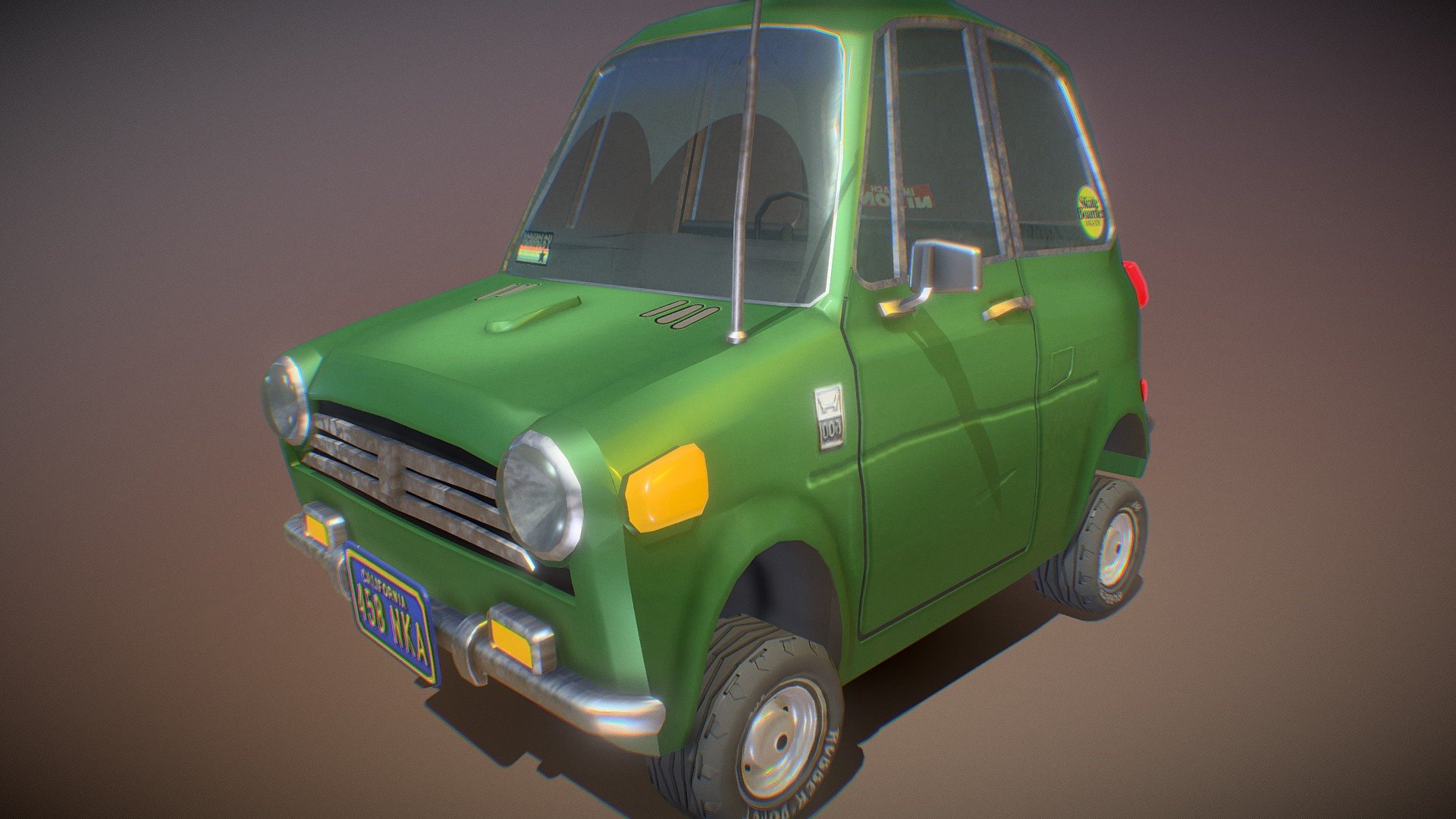 Honda N600 Toon - 3D model by Dan Padilla (@danpad) [54e365d] - Sketchfab