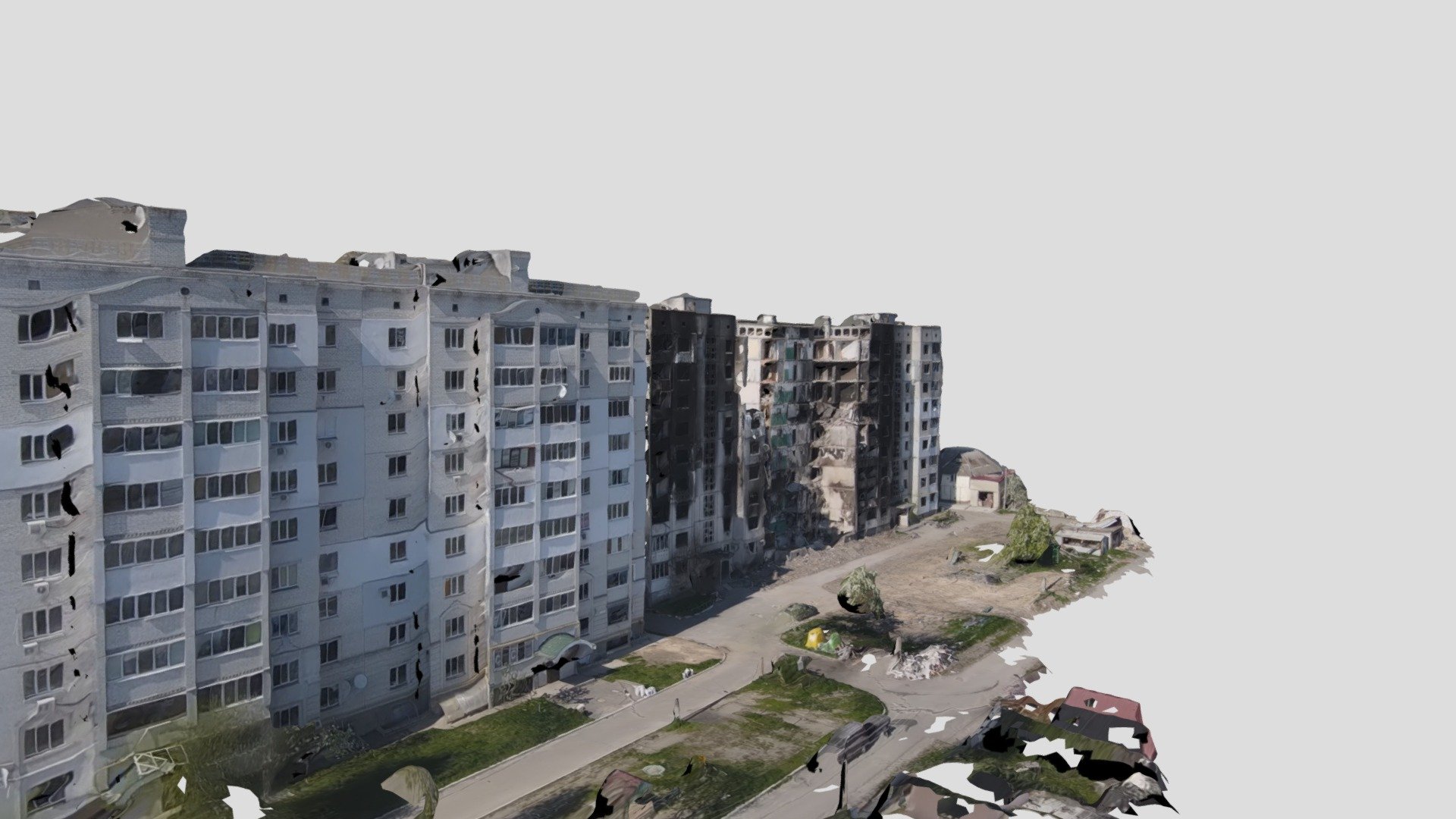 Ukraine Building demolished by Russian attack - 3D model by ...