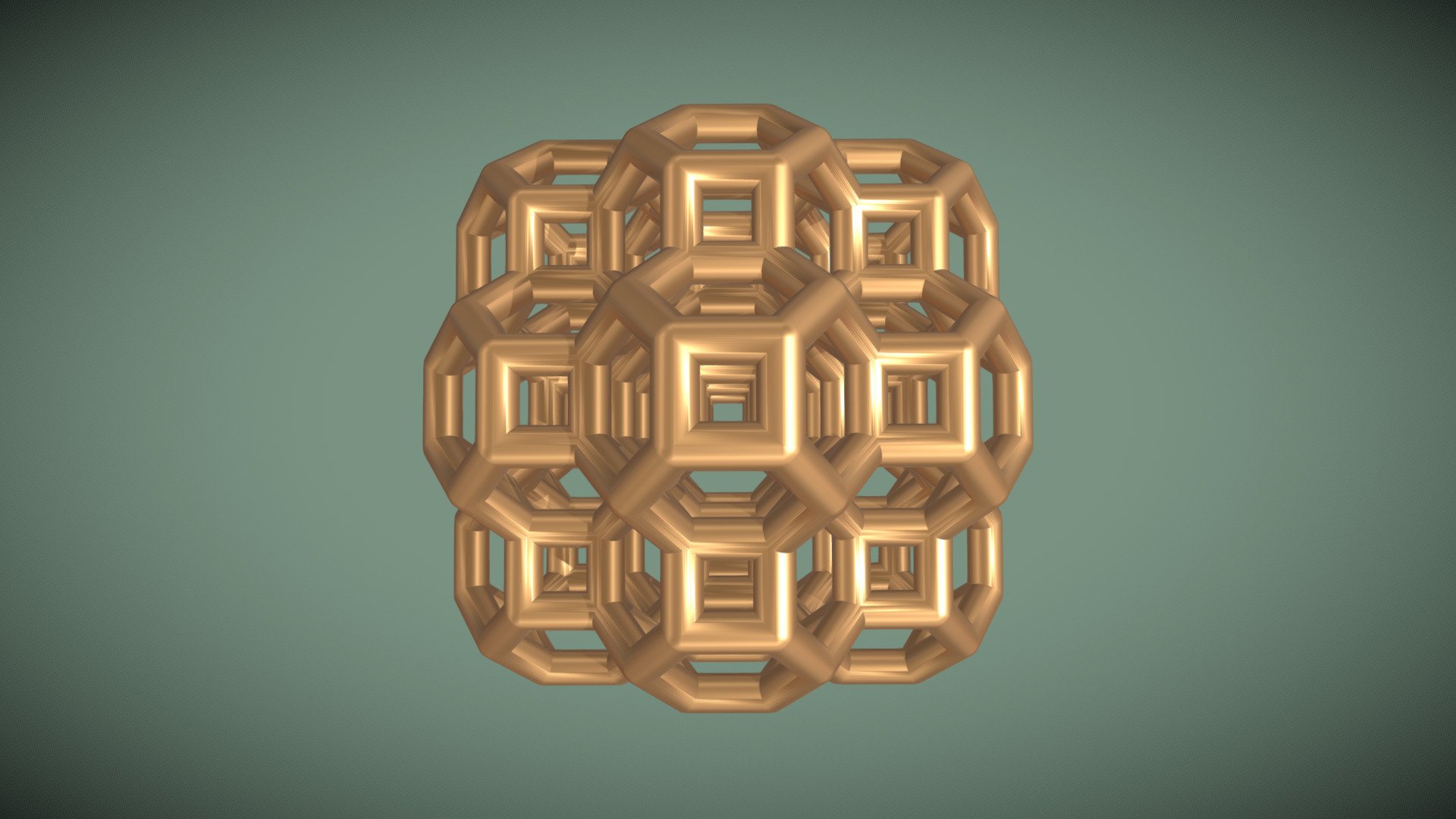 Truncated Octahedron Lattice Download Free 3d Model By Heptadenton