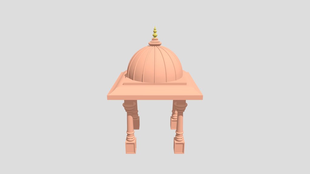 Indian Traditional Chhatri - A 3D model collection by 3dartistganesh ...