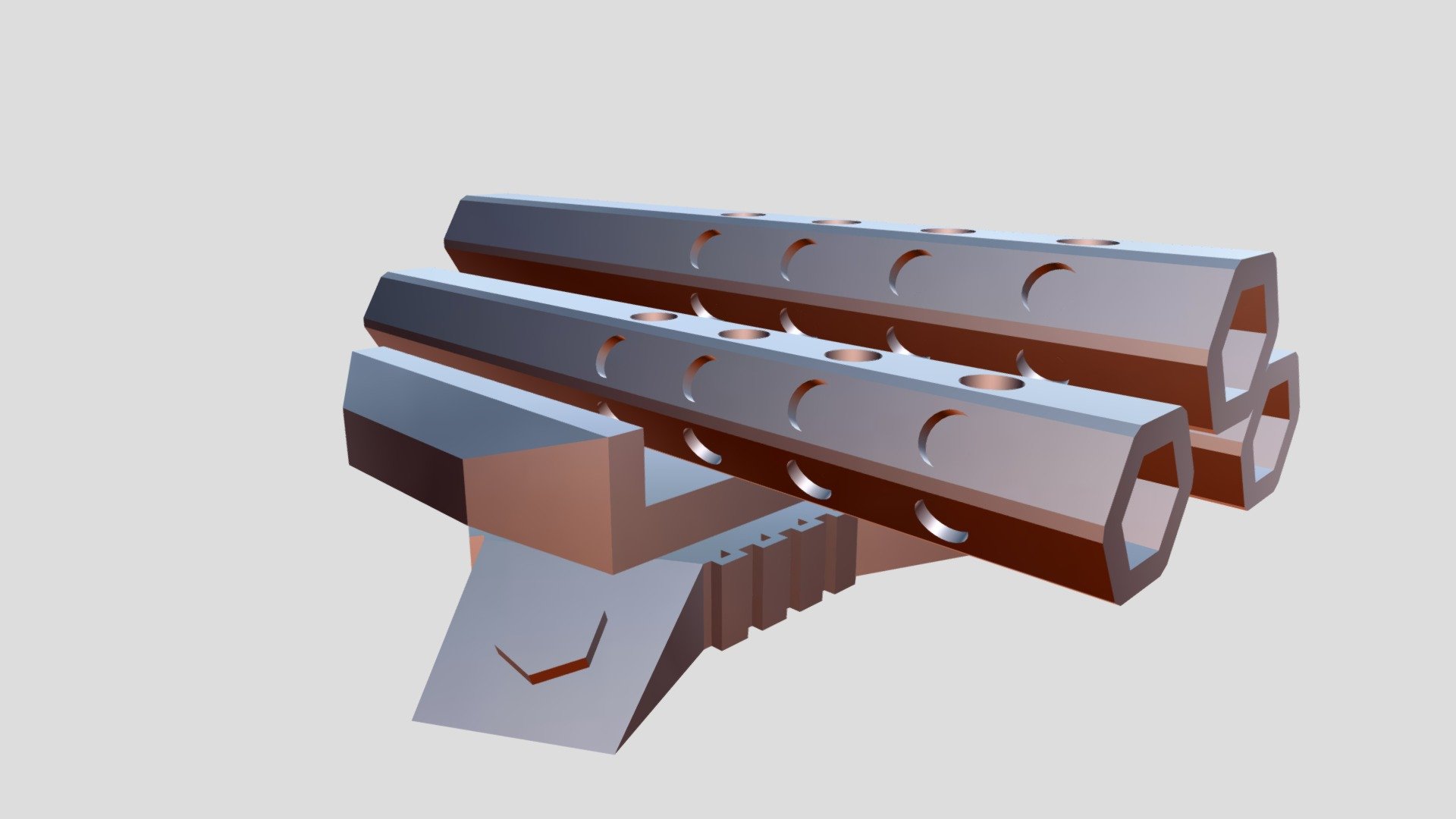 Turret Machine Gunner Three - Download Free 3D model by Trockk ...