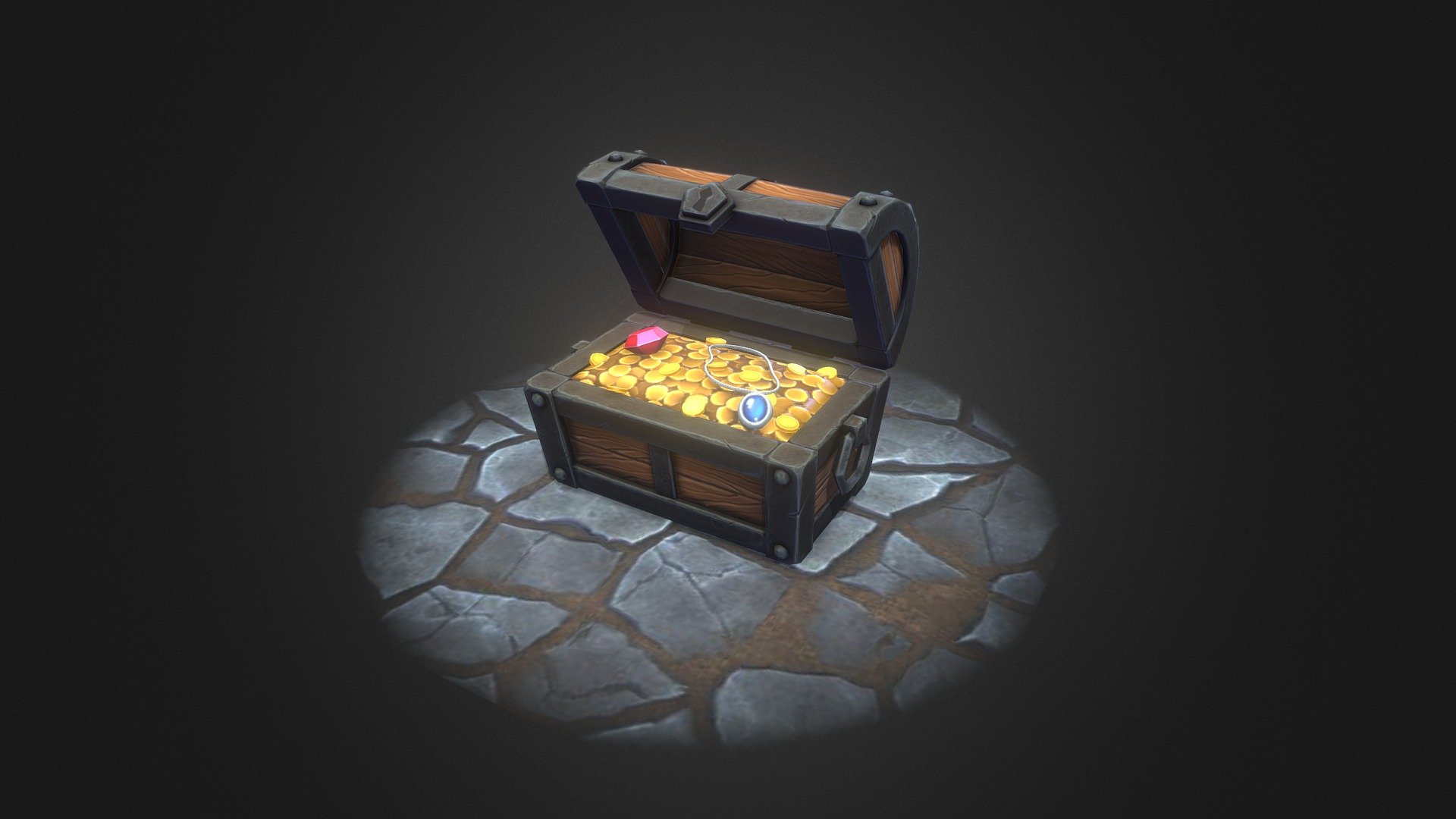 Stylized Treasure Chest - 3D model by K (@tanaka.ko91) [54f8f61 ...