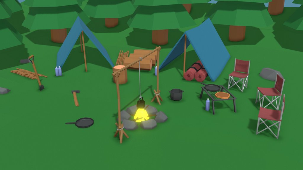 camping - A 3D model collection by m4k_xd - Sketchfab