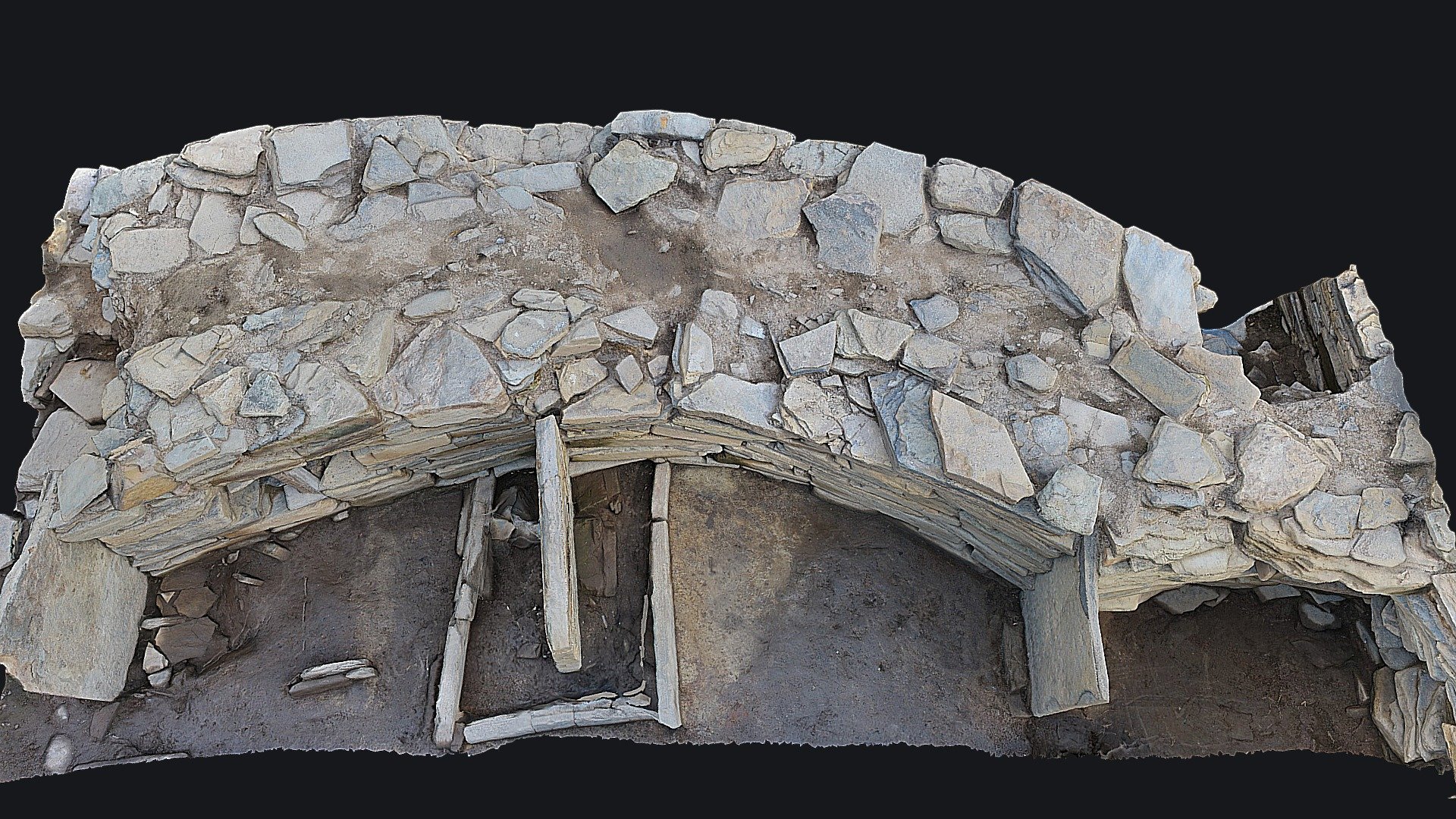 Structure 1 Northern Wall 11th July 2017 - 3D model by Jim Bright ...