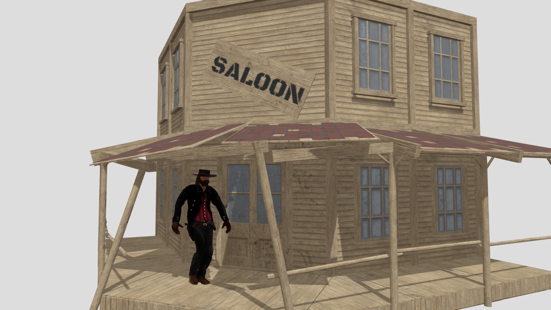 Cow Boy- Saloon-180 - Download Free 3D model by PatrickBiani [550203f ...