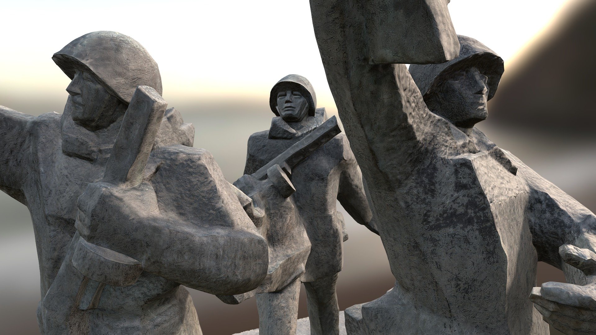 Soviet Soldiers Statue - Buy Royalty Free 3D model by Abandoned Scans ...