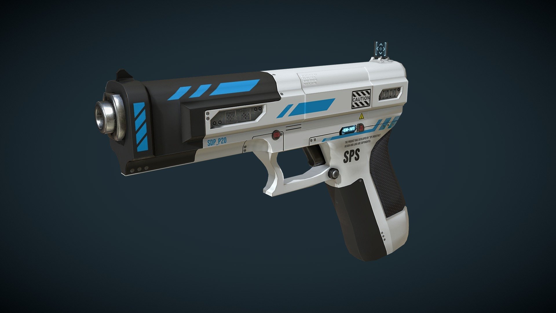 self-defense pistol [SDP-P20] - Download Free 3D model by SchrisArt ...