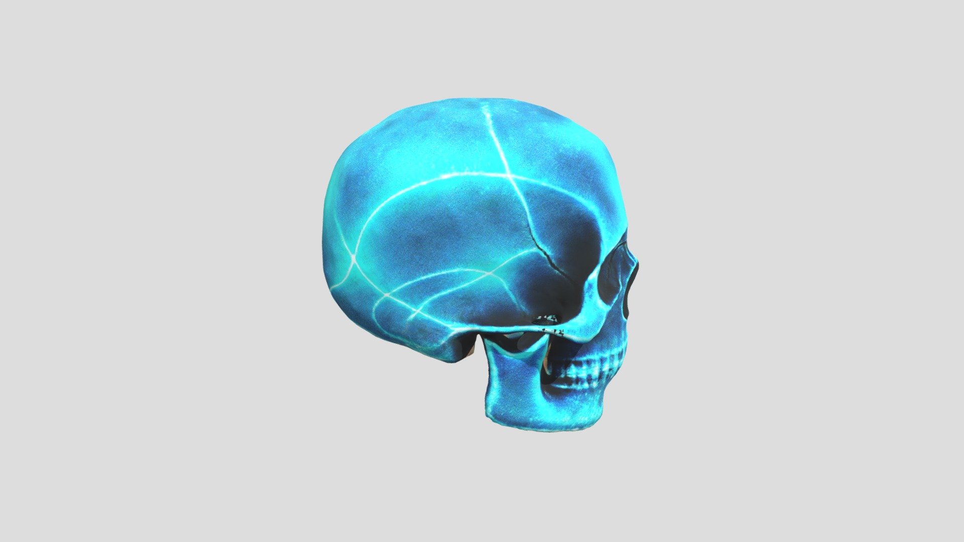A Blue Hologram Of A Skull - Download Free 3D model by stefanorivera ...