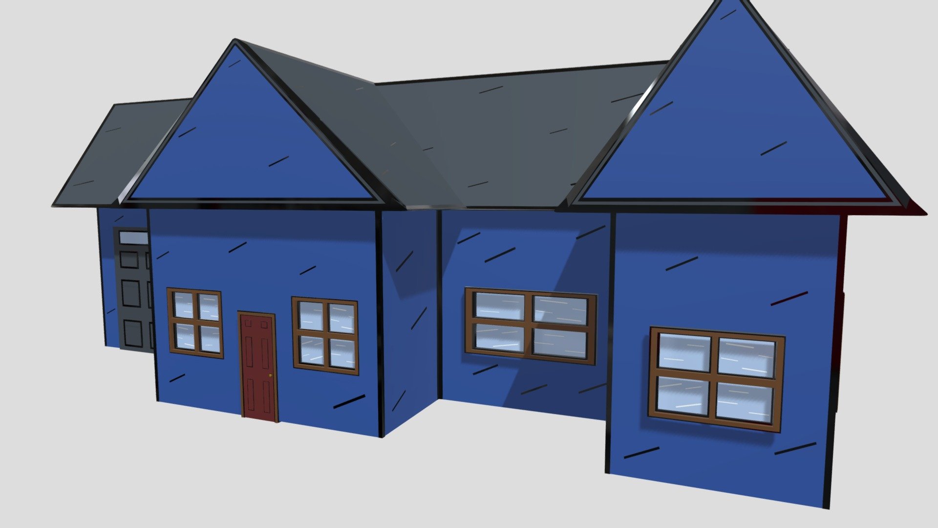 2D like cartoon house version 4 - 3D model by Tadeo Leon Furlany ...