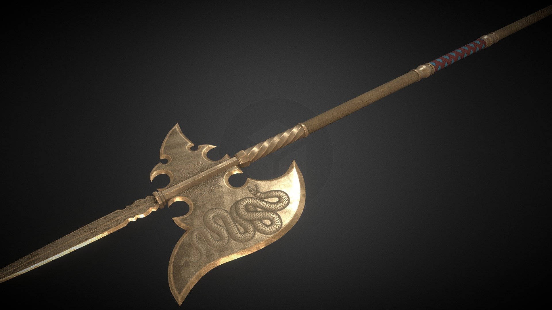 Halberd - 3D model by VVS (@virtualvantage) [5504f72] - Sketchfab