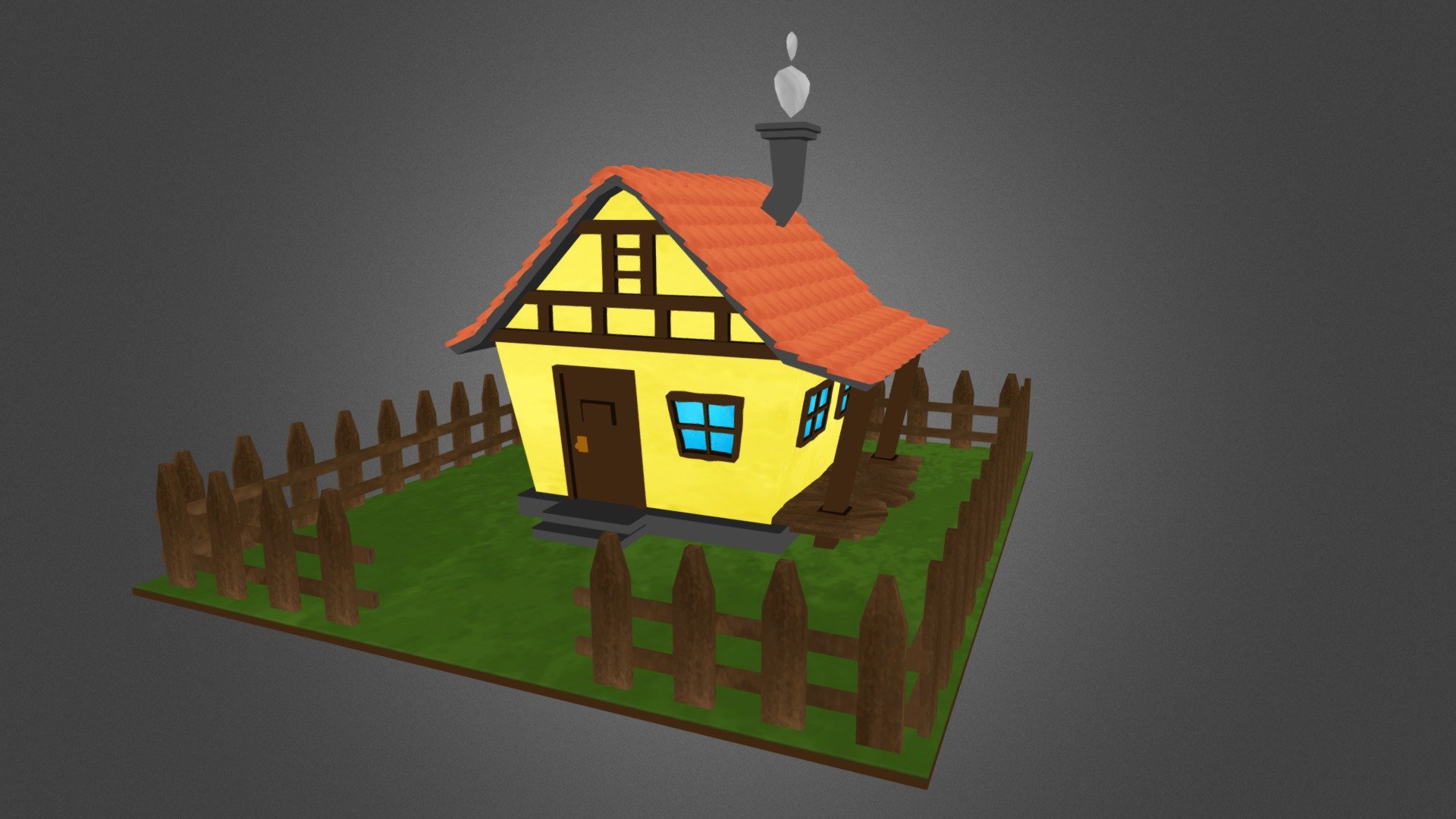 Cartoon House - 3D model by anacatarinapp17 [550eef3] - Sketchfab