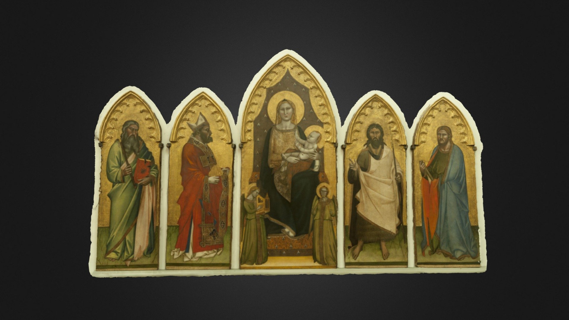 Orcagna, Madonna and Child with Saints - 3D model by Florence As It Was ...