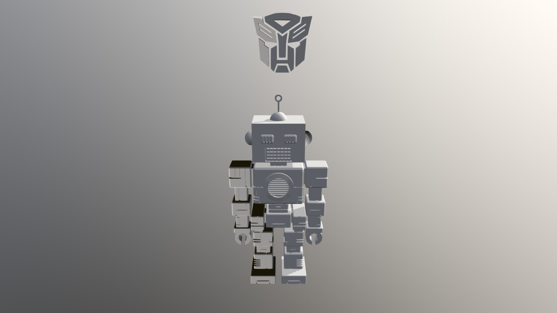 Robot and logo - 3D model by mb (@mortensb) [551690b] - Sketchfab