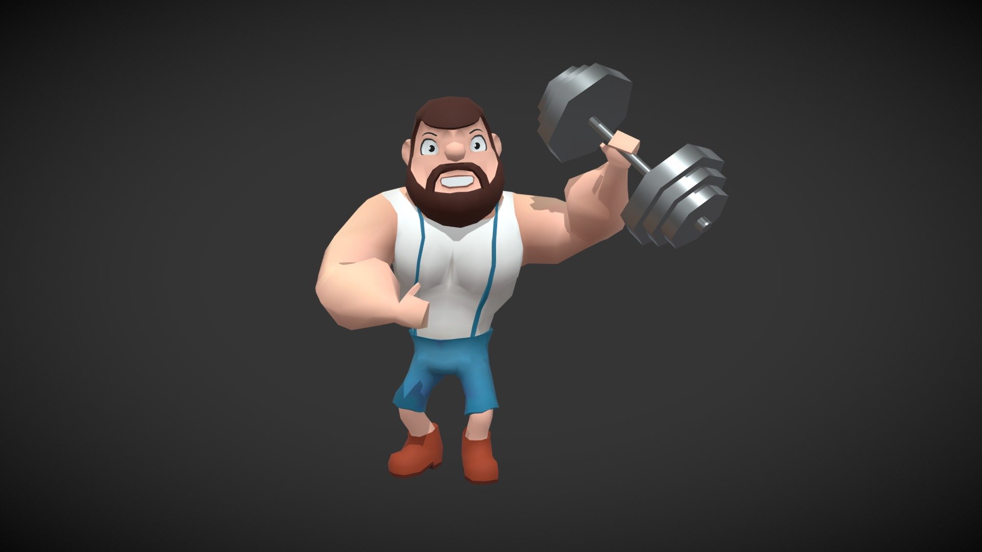 Strong Man: Free Low-Poly Model - Download Free 3D model by Diskette96 ...